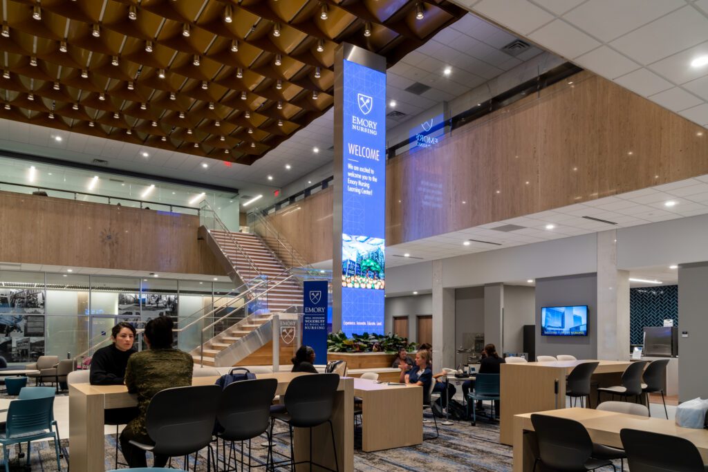 Interior Digital Display at Emory Nursing - Henry Incorporated